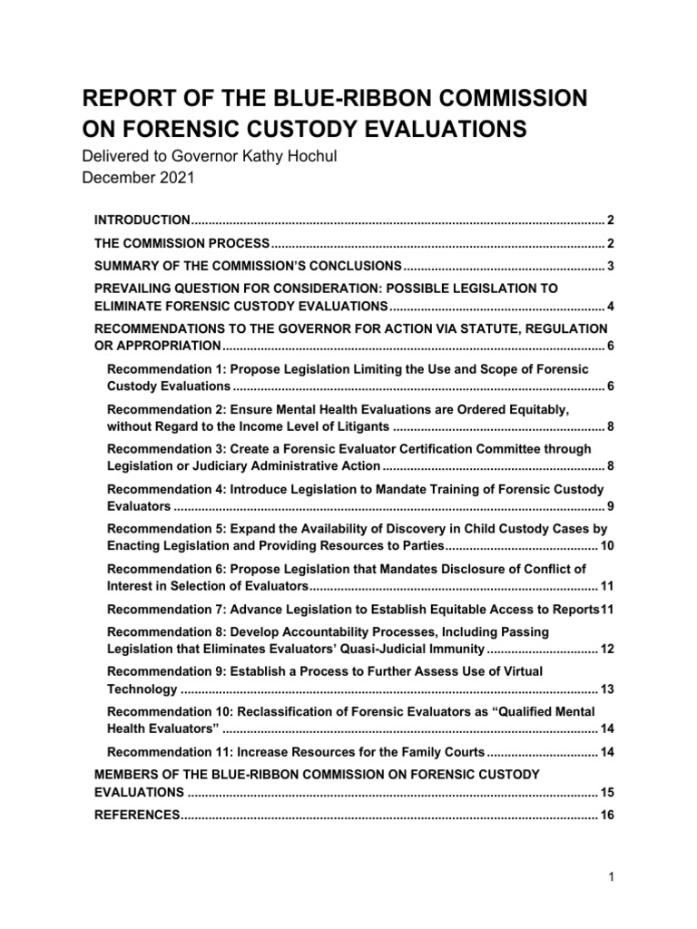 Blue Ribbon Commission Report 2022 DR Childress | PDF | Discovery (Law ...