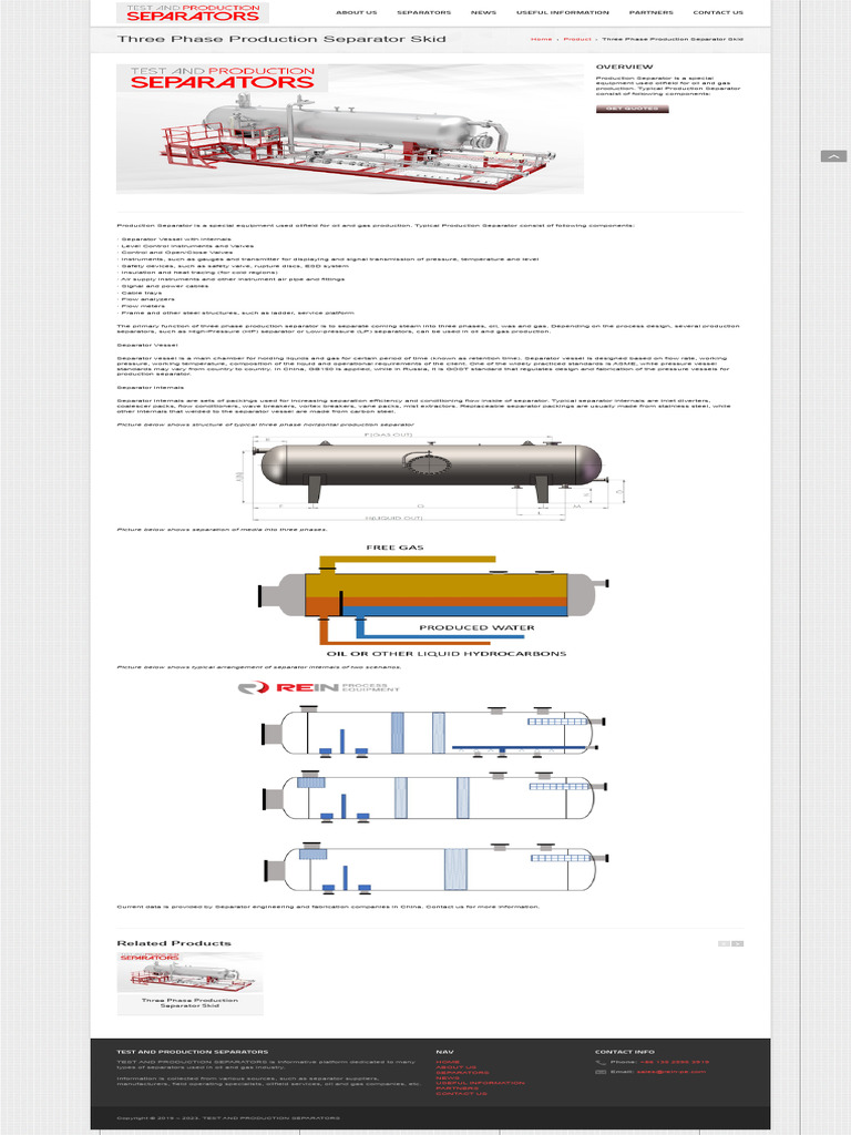 Three Phase Production Separator Skid | PDF
