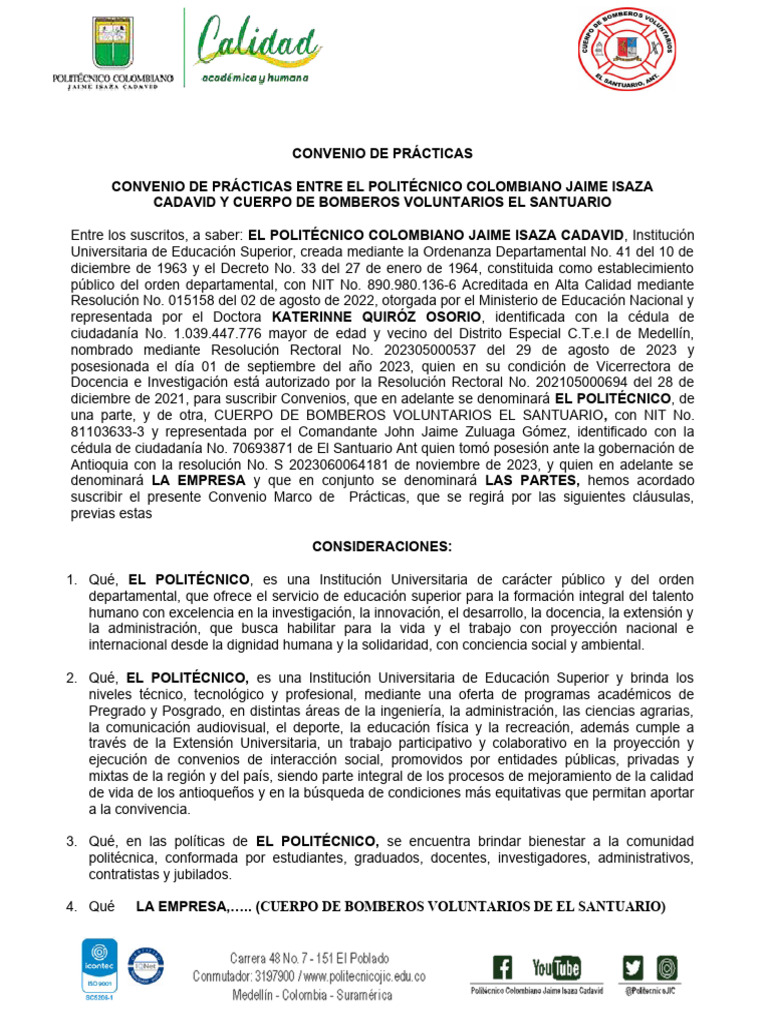 Convenio de Practicas | PDF | Derecho laboral | Propiedad intelectual