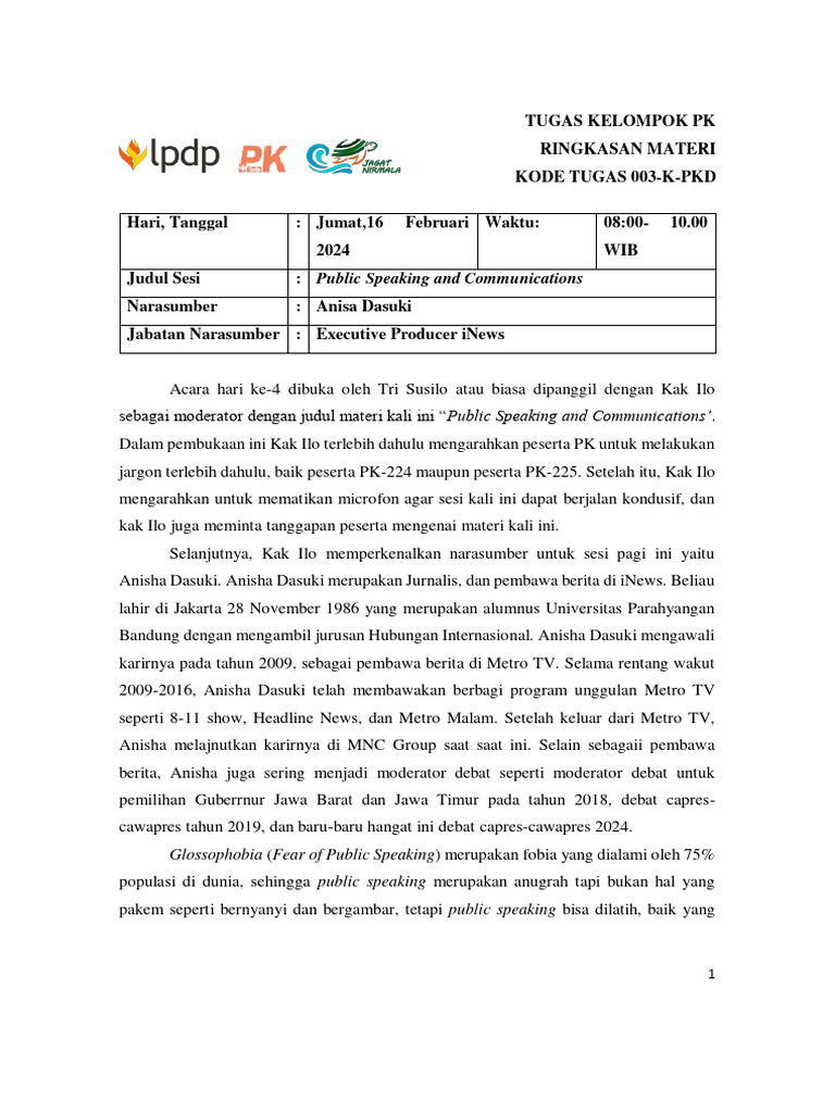 Pk-225 Tugas 003-K-pkd Ringkasan Materi h4 Nuarai | PDF