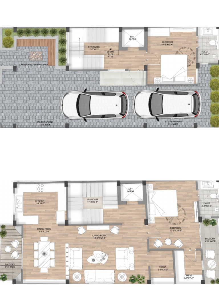 Floor Plan of Panache Villas - 125 SQ Yds. | PDF