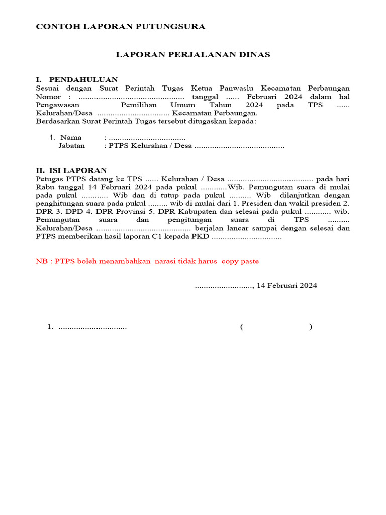 Contoh Resume Laporan Kegiatan TPS | PDF