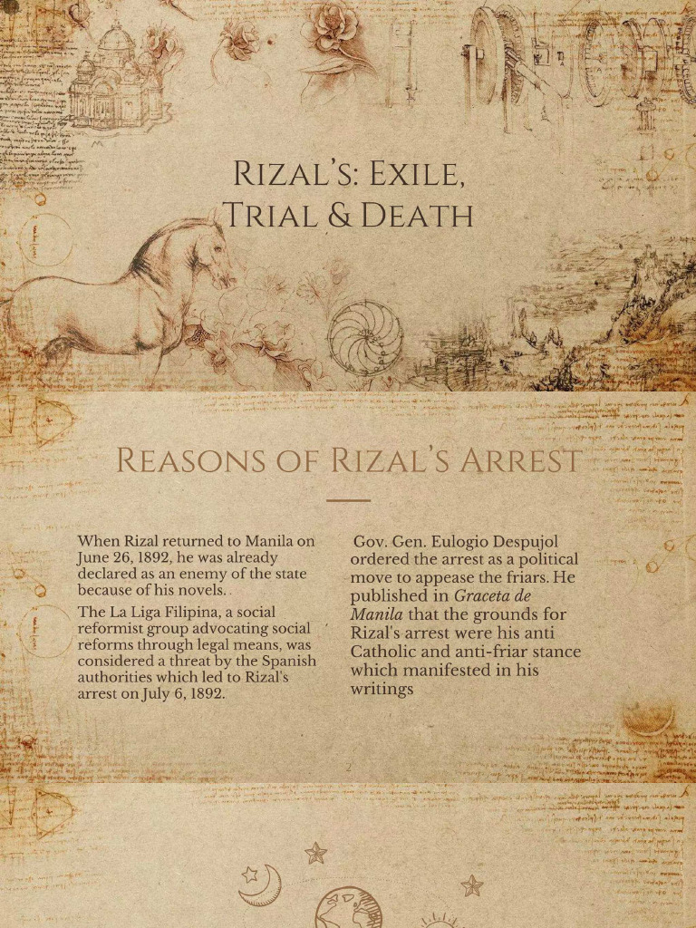 PDF Rizalx27s Exile Trial Amp Deathpptx - Compress | PDF