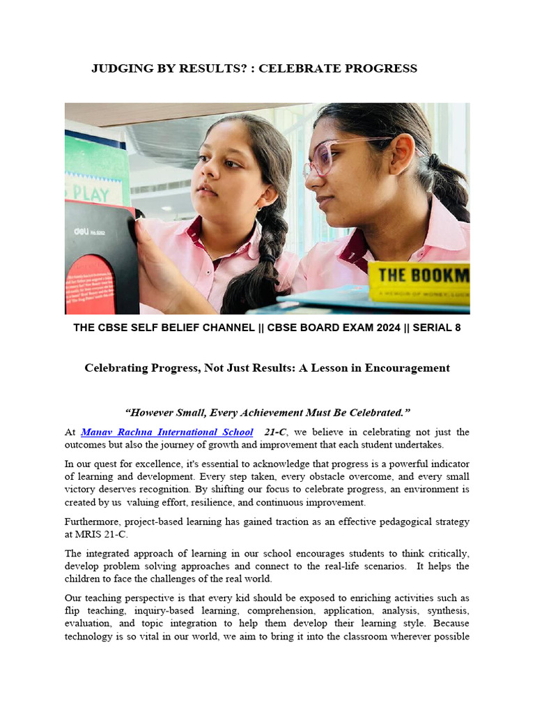 Celebrating Progress, Not Just Results: A Lesson in Encouragement ...