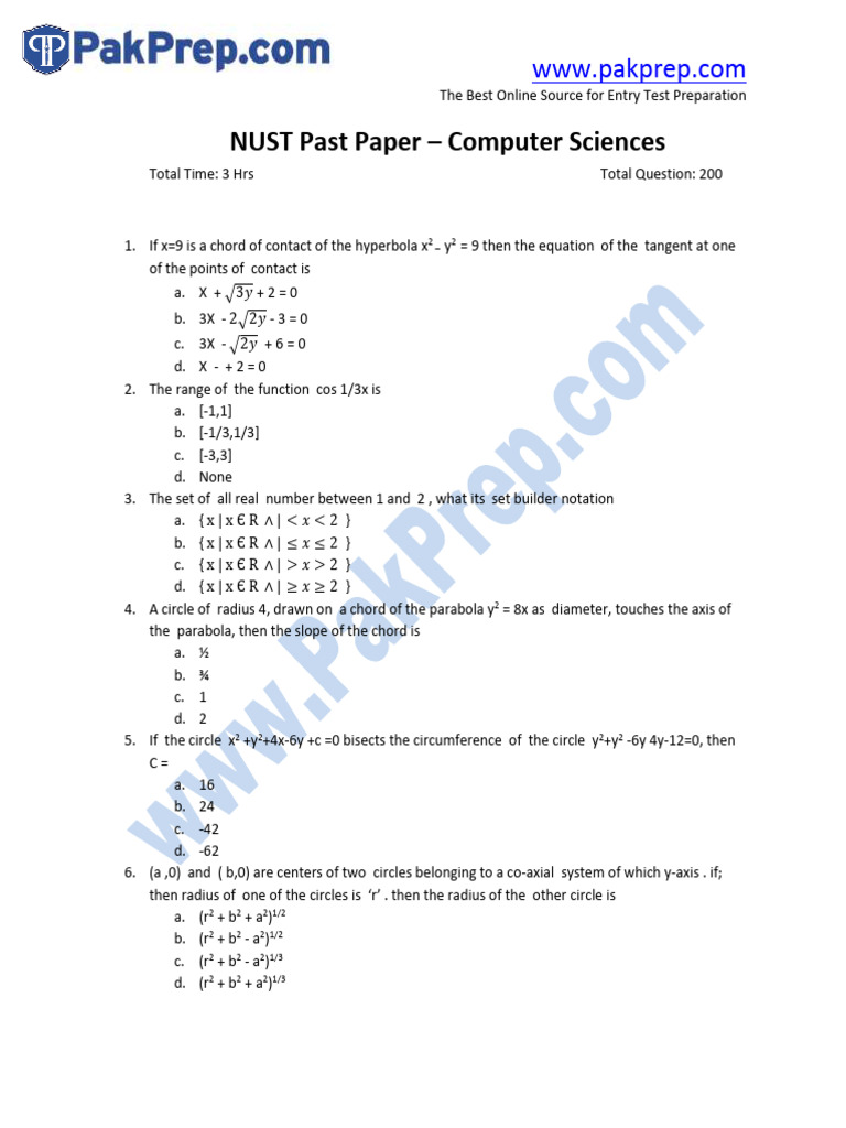 NUST Computer Science 2 | PDF | Microsoft Word | Capacitor
