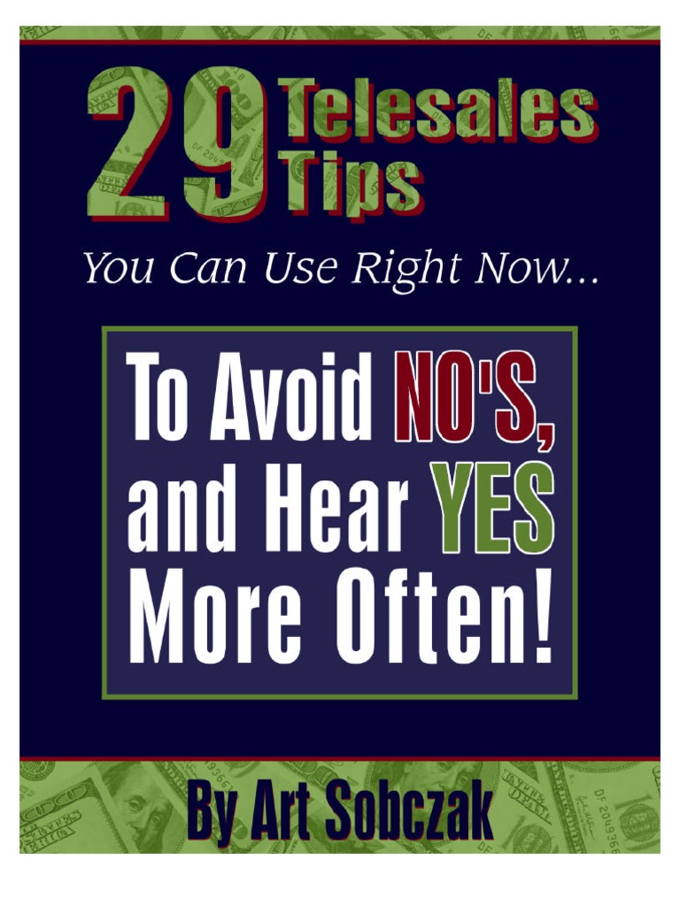 29 Telesales Tips You Can Use | PDF