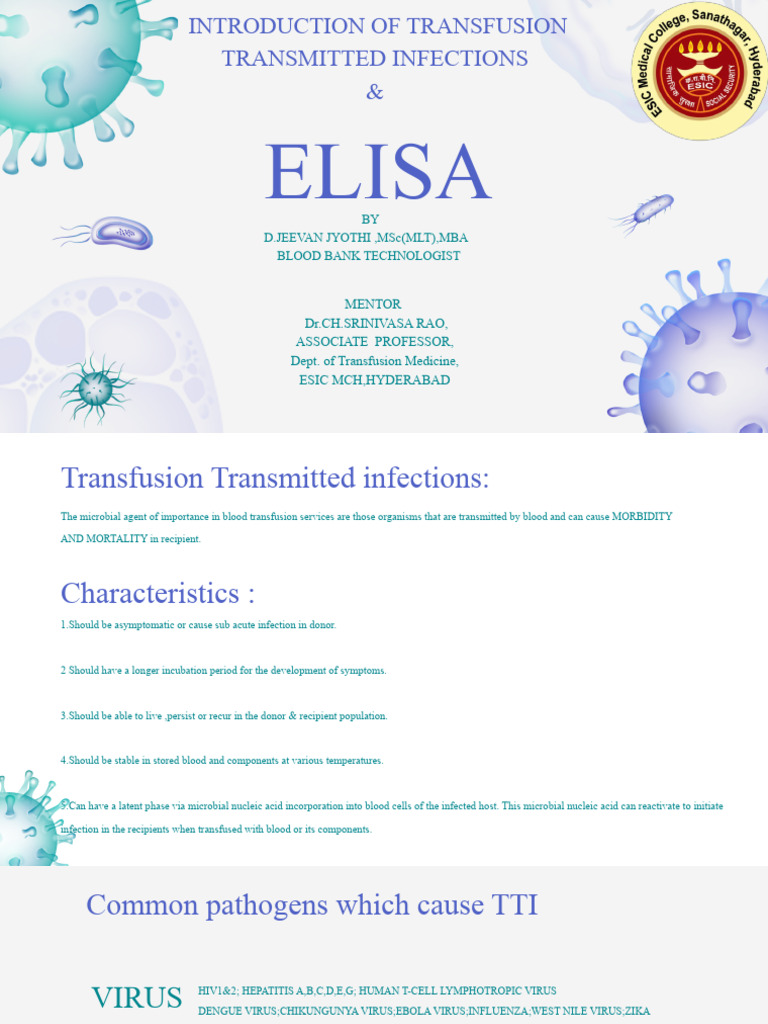Introduction Of Transfusion Transmitted Infections Pdf