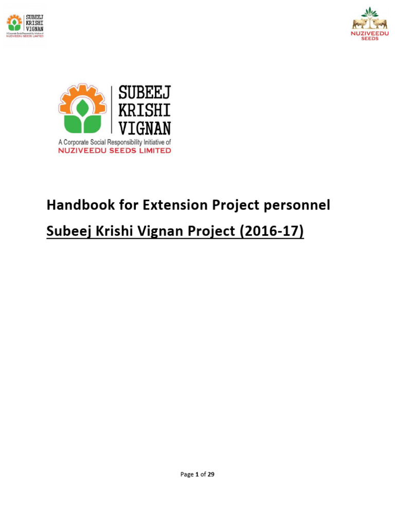 SKV-Handbook For SKMs - V2.0 | PDF | Agriculture | Corporate Social Responsibility