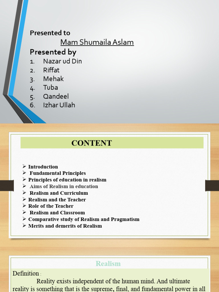 Realism Pdf Philosophical Realism Curriculum