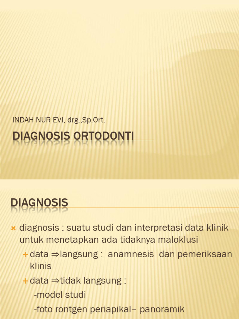Diagnosis Ortodonti | PDF