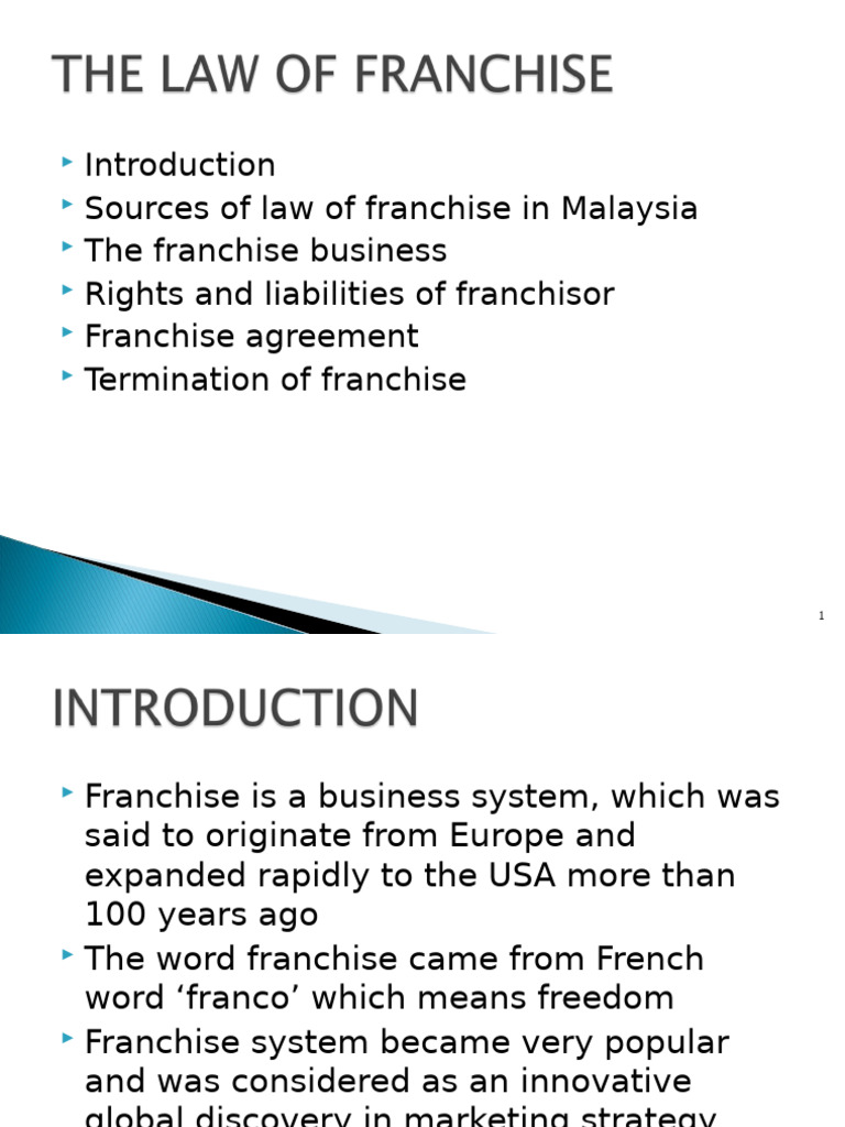 The Law of Franchise | PDF | Franchising | Economies