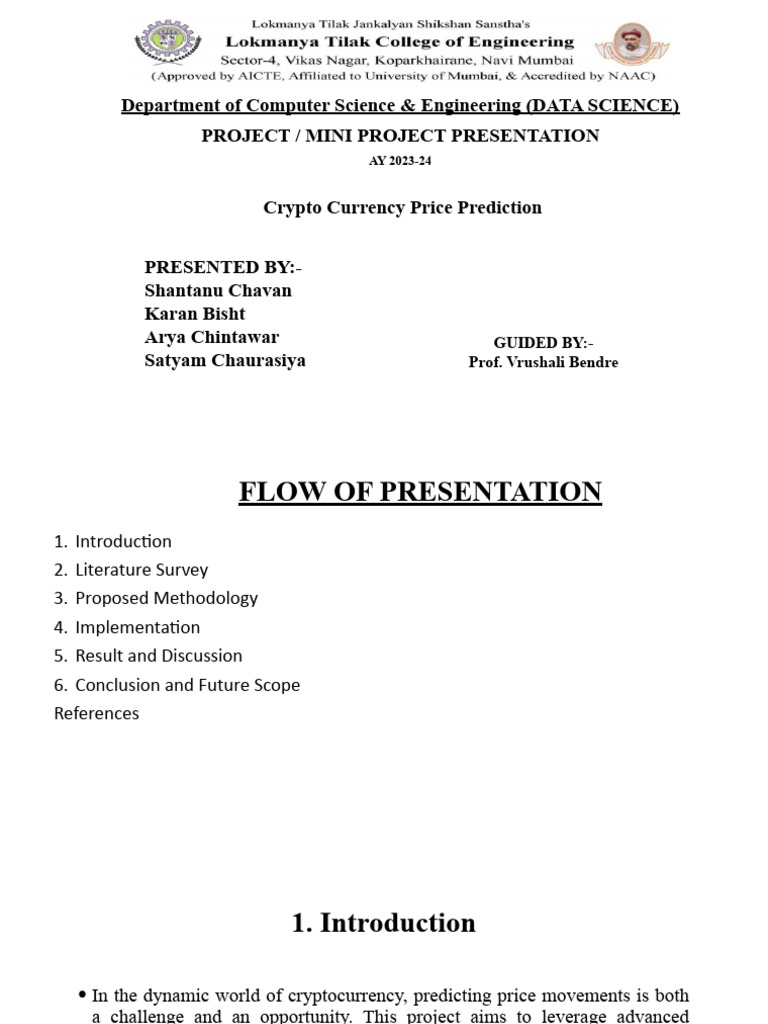 Proj Template | PDF | Cryptocurrency | Prediction Proj Template | PDF | Cryptocurrency | Prediction