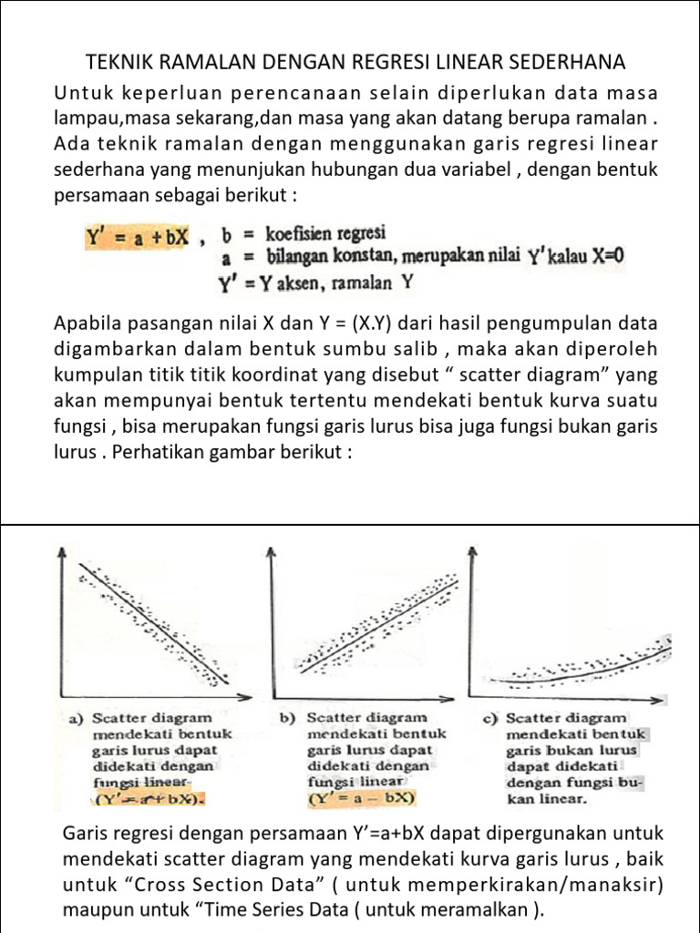 Bab 7 Teknik Ramalan Dengan Regresi Linear Sederhana | PDF