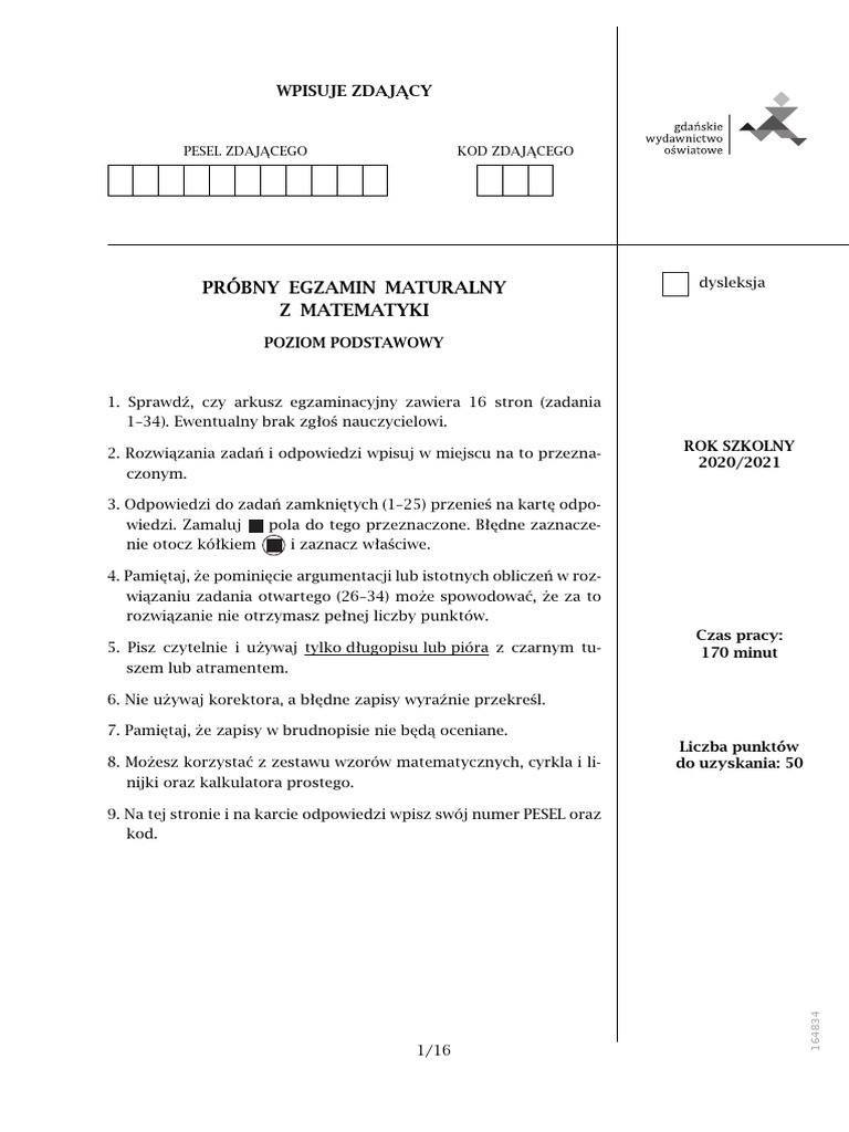 Arkusz Podstawowy | PDF