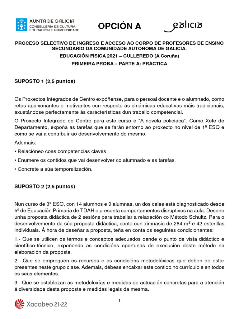 1 Proba - Opción A | PDF