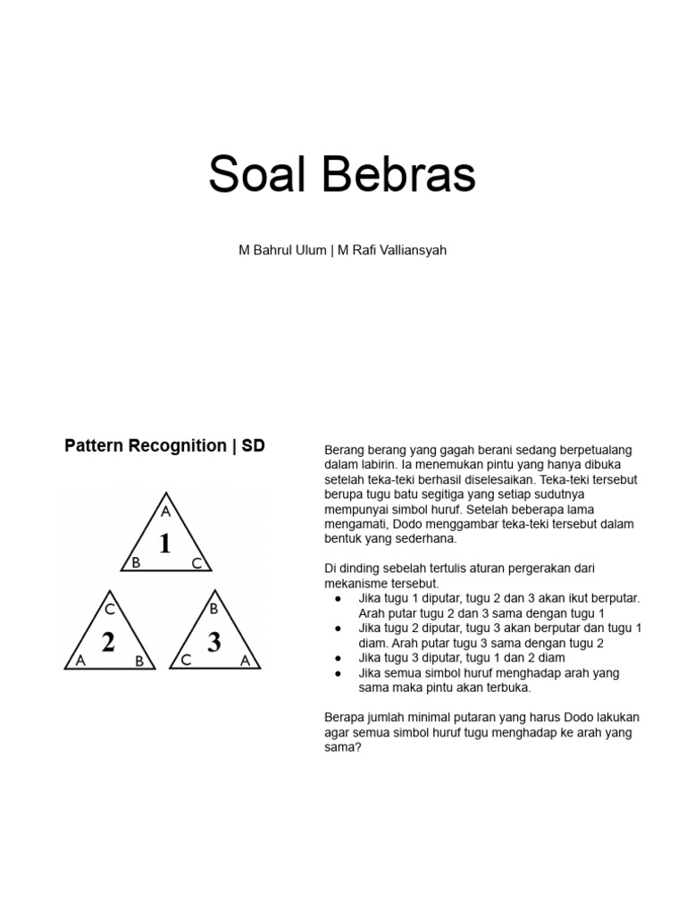 Soal Bebras - Revisi | PDF