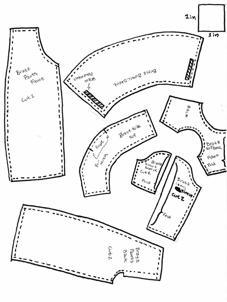 Basic Bratz Clothes Patterns | PDF