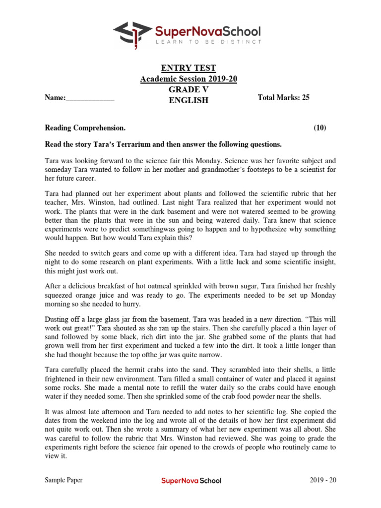 Grade 5 English | PDF