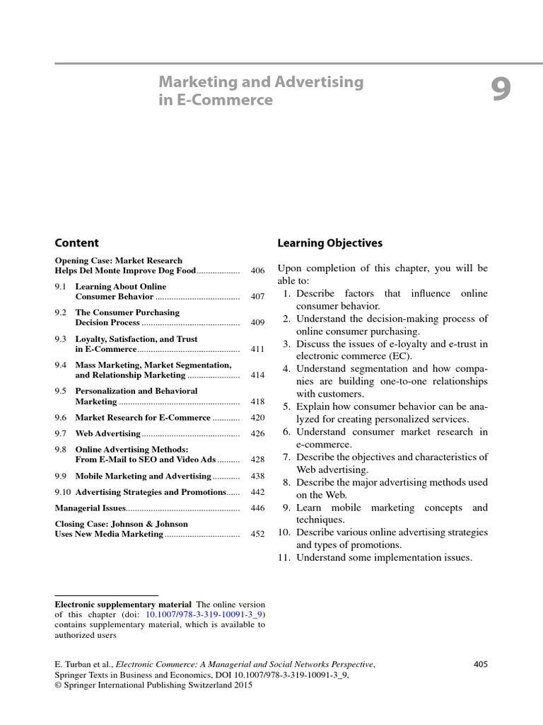 Marketing and Advertising in E-Commerce | PDF | Consumer Behaviour | Marketing