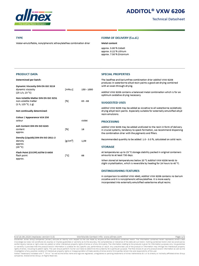 Additol-Vxw-6206 en A4 | PDF