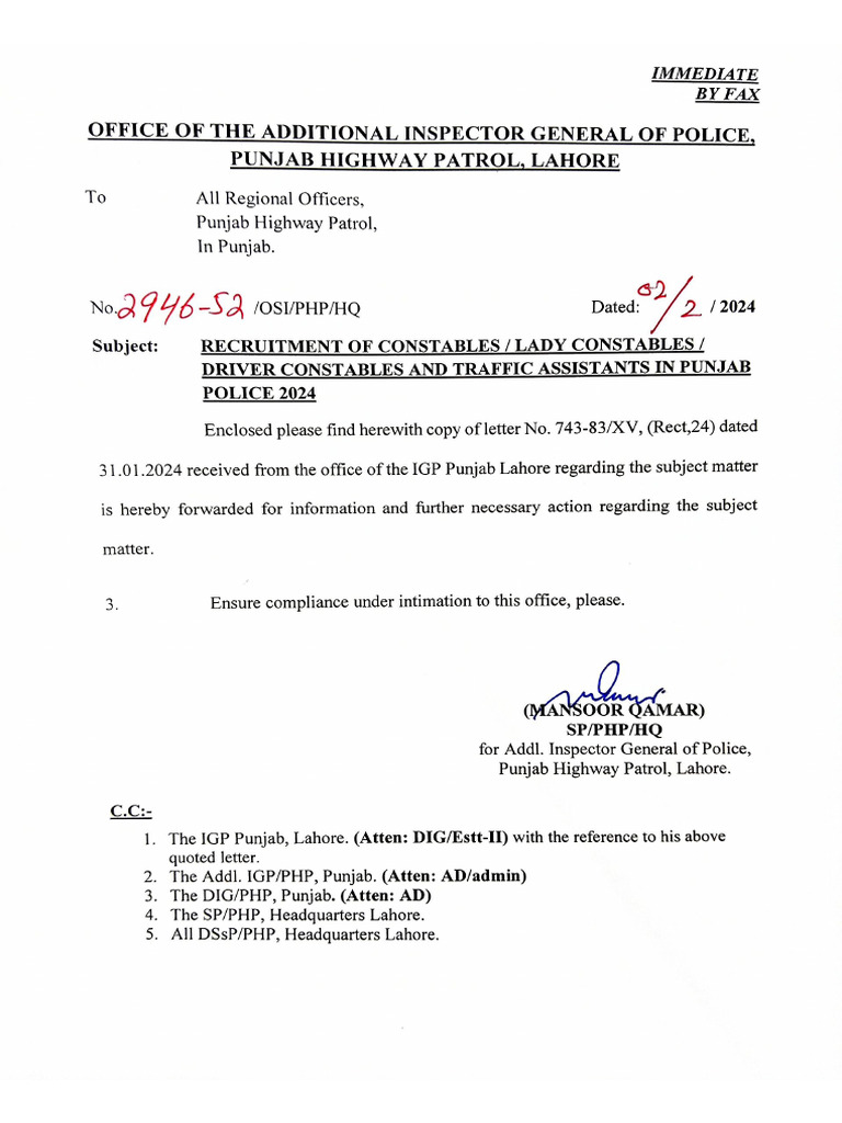 Recruitment 2024 | PDF