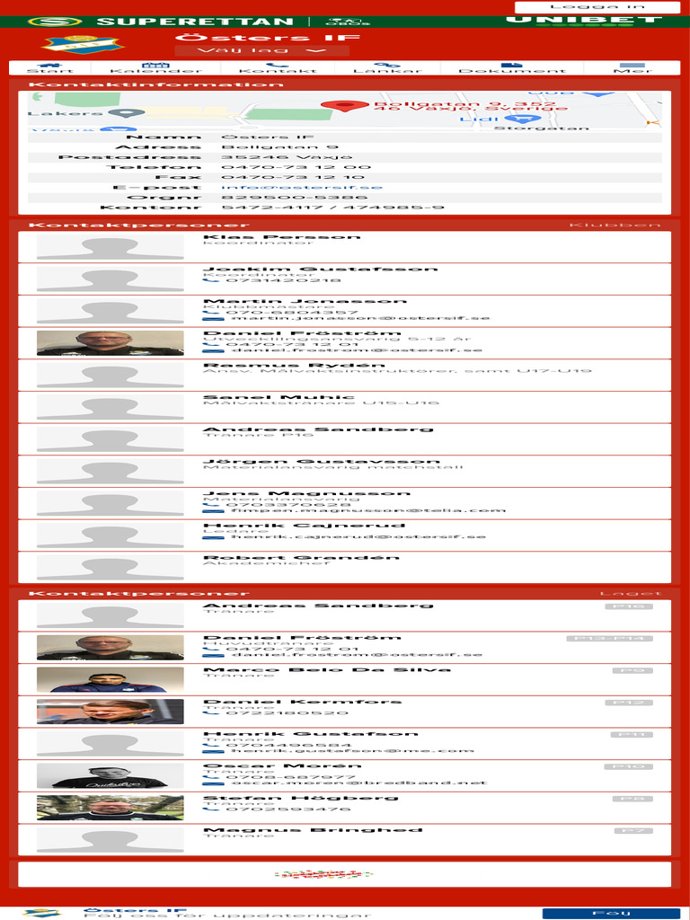 Kontakt Östers IF | PDF