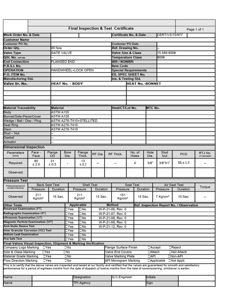 Eil Format | PDF | Valve | Materials