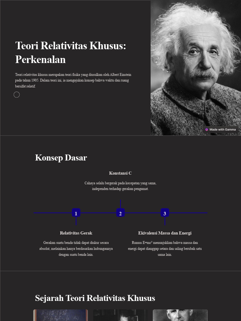 Teori Relativitas Khusus Perkenalan | PDF