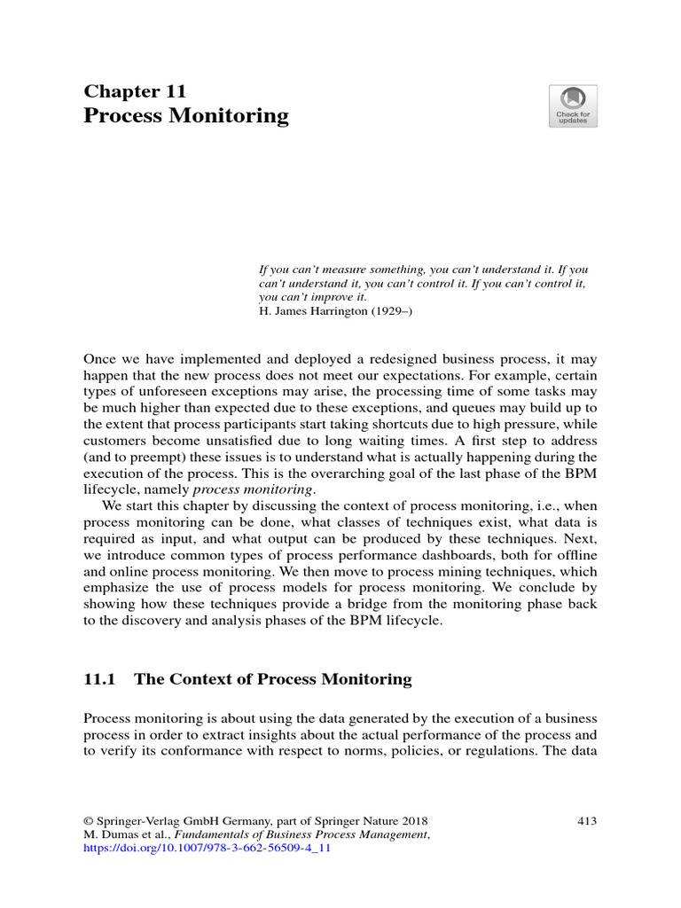 Process Monitoring | PDF | Business Process Management | Information Science