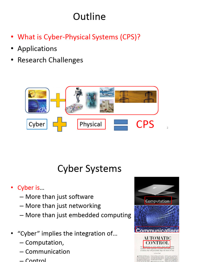 00 Introduction To CPS | PDF | Wireless Sensor Network | Computer Network