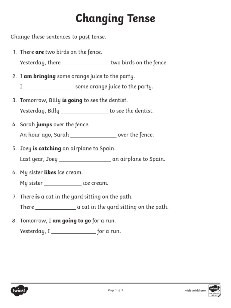 Changing Tense Activity | PDF