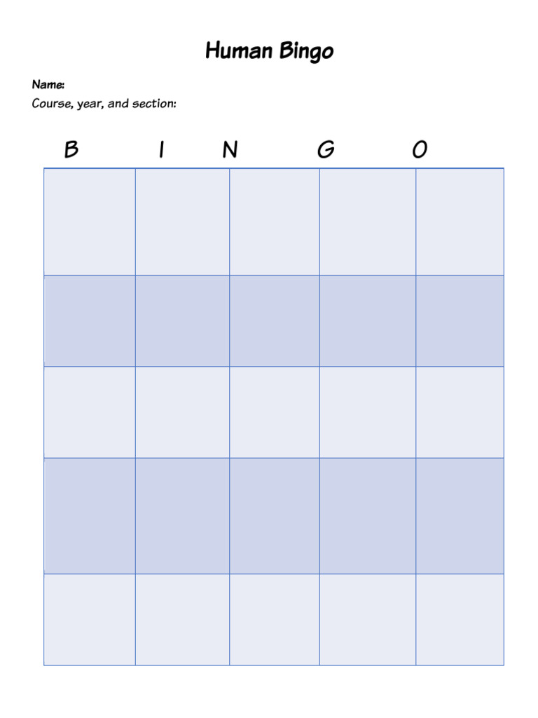 Human Bingo | PDF