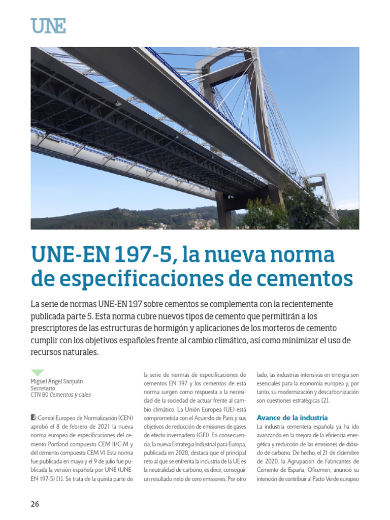 UNE EN 197 5 La Nueva Norma de Especific | Descargar gratis PDF ...