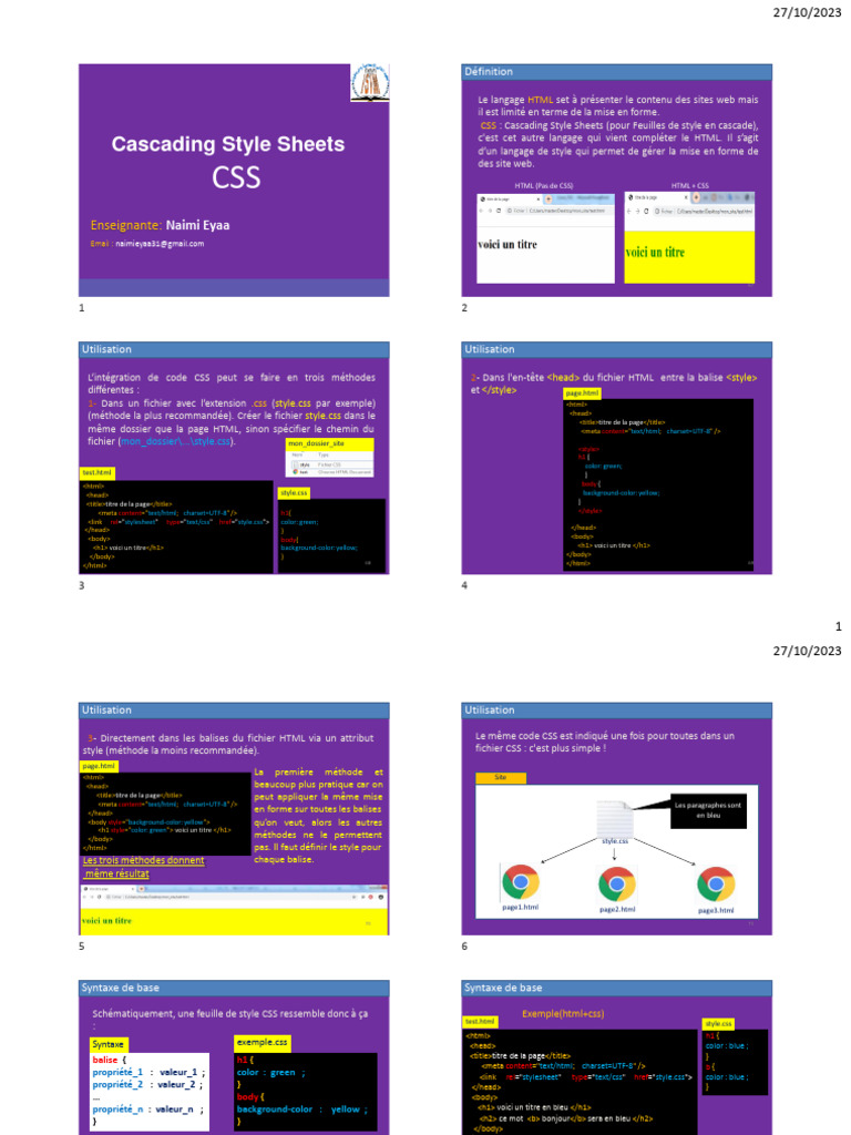 Chapitre 5 CSS | PDF