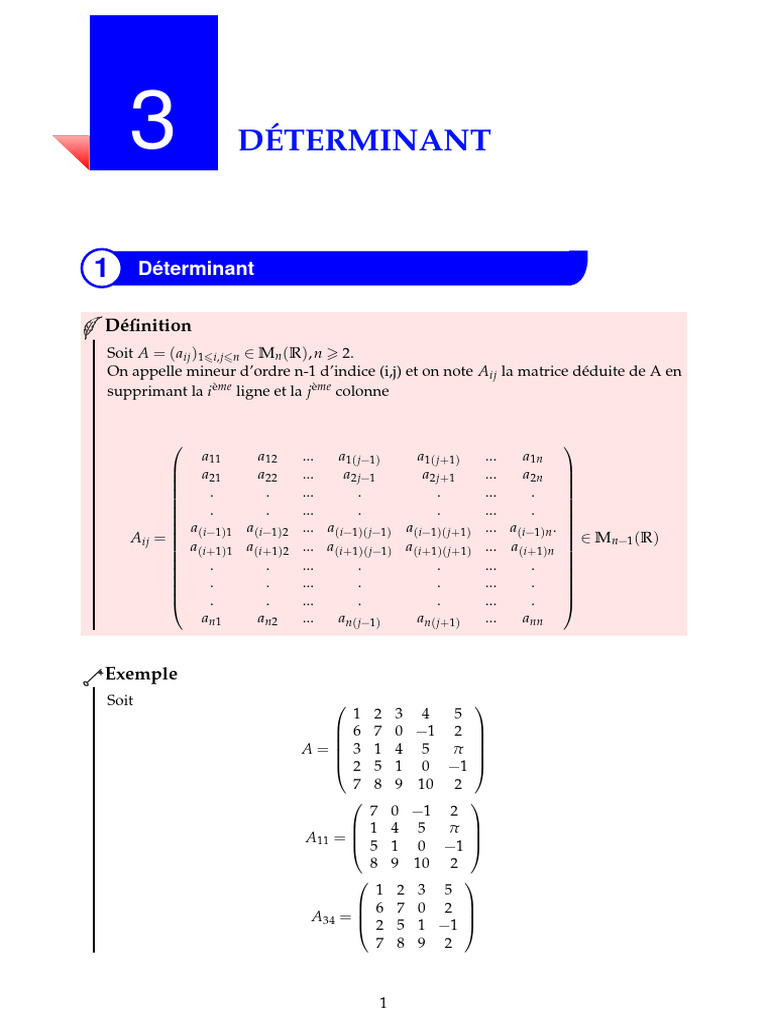 Determinant | PDF