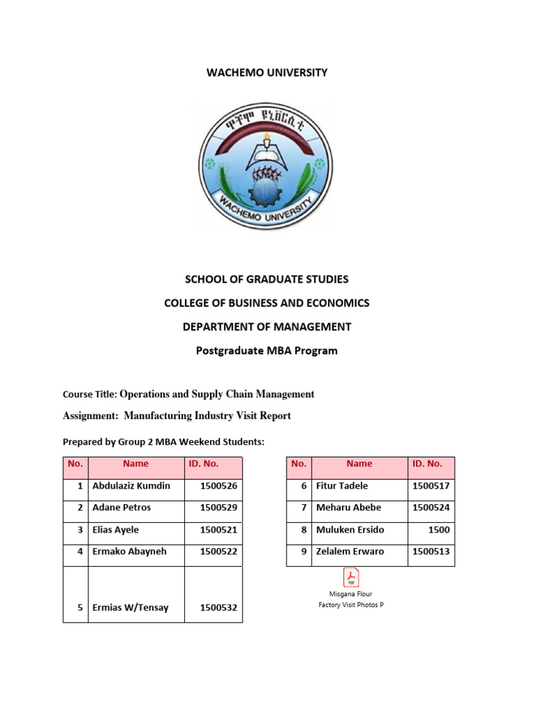 Misgana Flour Factory Operations Report | PDF | Supply Chain | Flour
