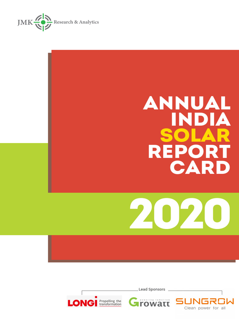 Annual India Solar Report Card - Mar 2021 - JMK Research | PDF | Power ...