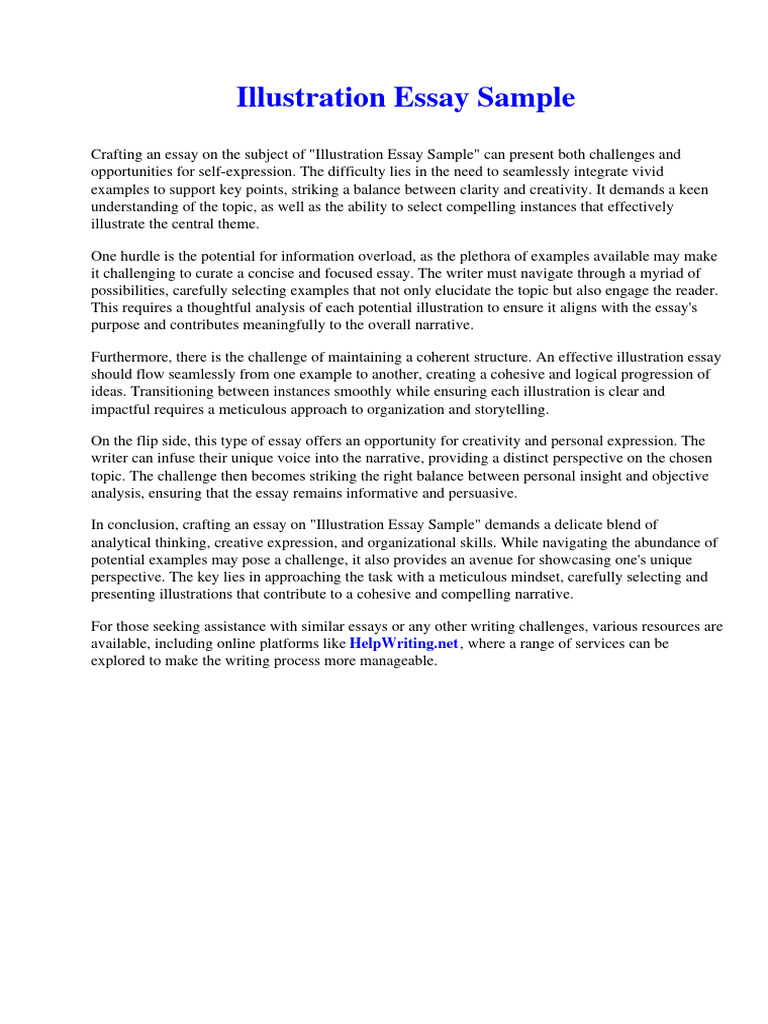 Illustration Essay Sample | PDF | Essays | Creativity