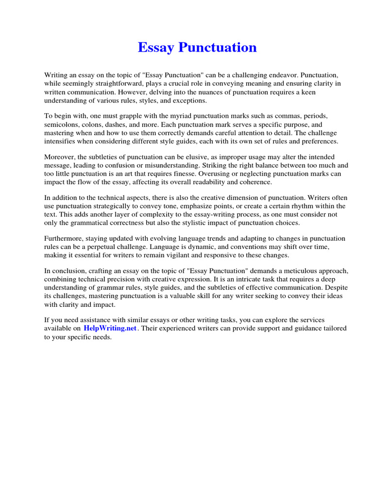 Essay Punctuation Pdf Sex Offender Punctuation