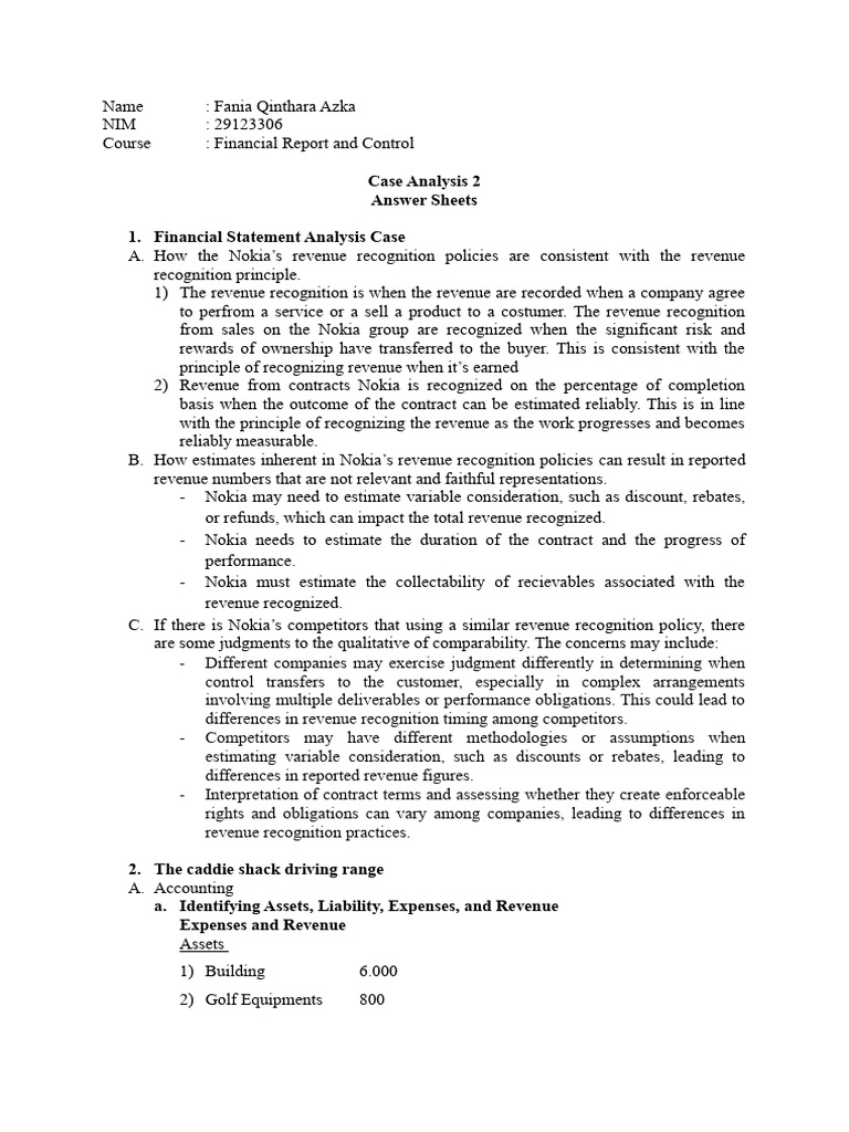 Fania Qinthara Azka - Case Chapter 2 | PDF | Expense | Equity (Finance)