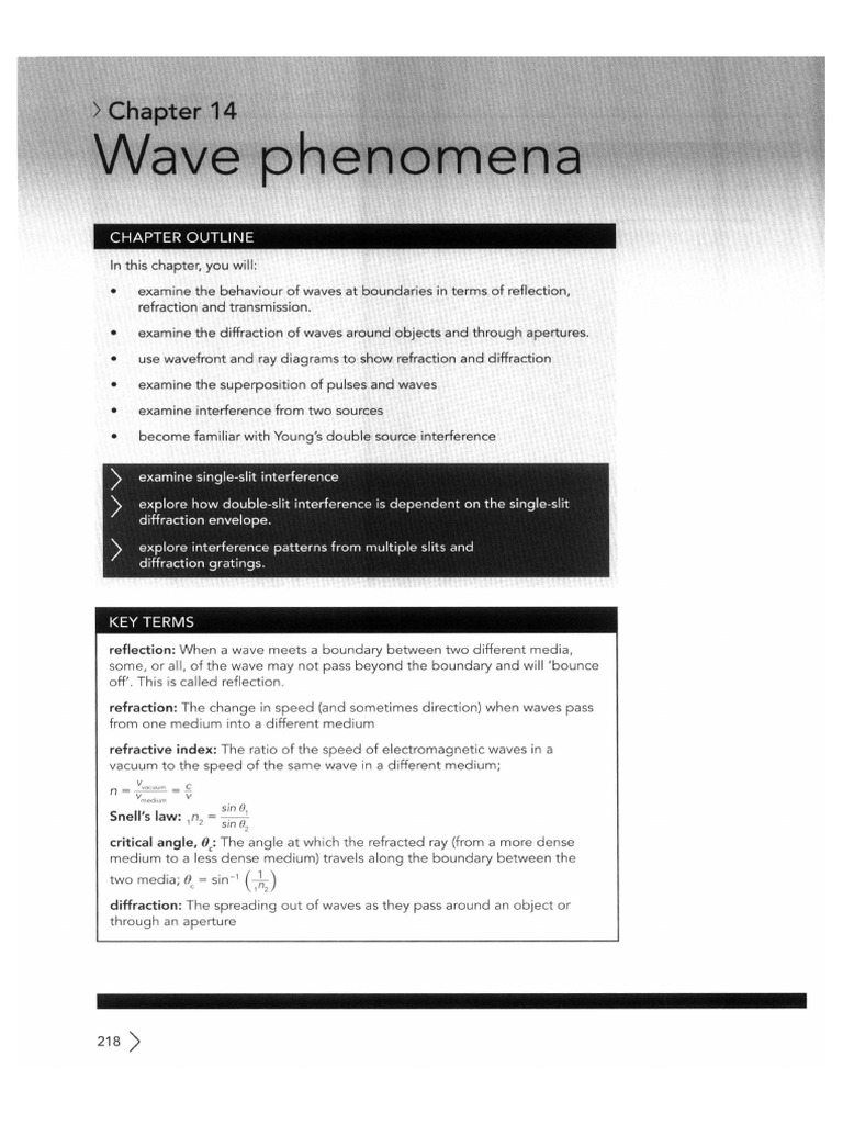 14.1 Wave Exercises | PDF | Optical Fiber | Refraction