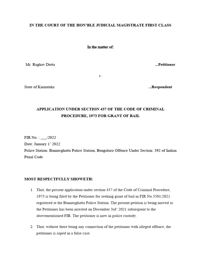 Bail Section 437 - Nandini Biswas | PDF | Bail | Public Sphere Bail Section 437 - Nandini Biswas | PDF | Bail | Public Sphere
