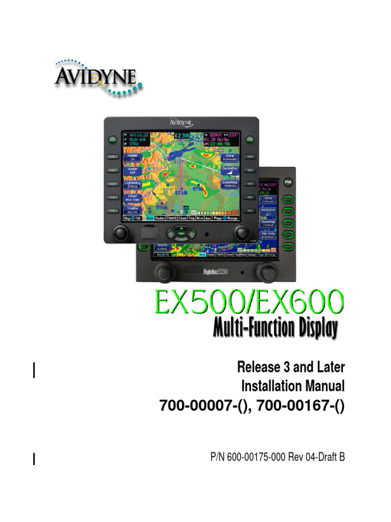EX600 IM Rev4 Draft B | PDF | Radar | Avionics