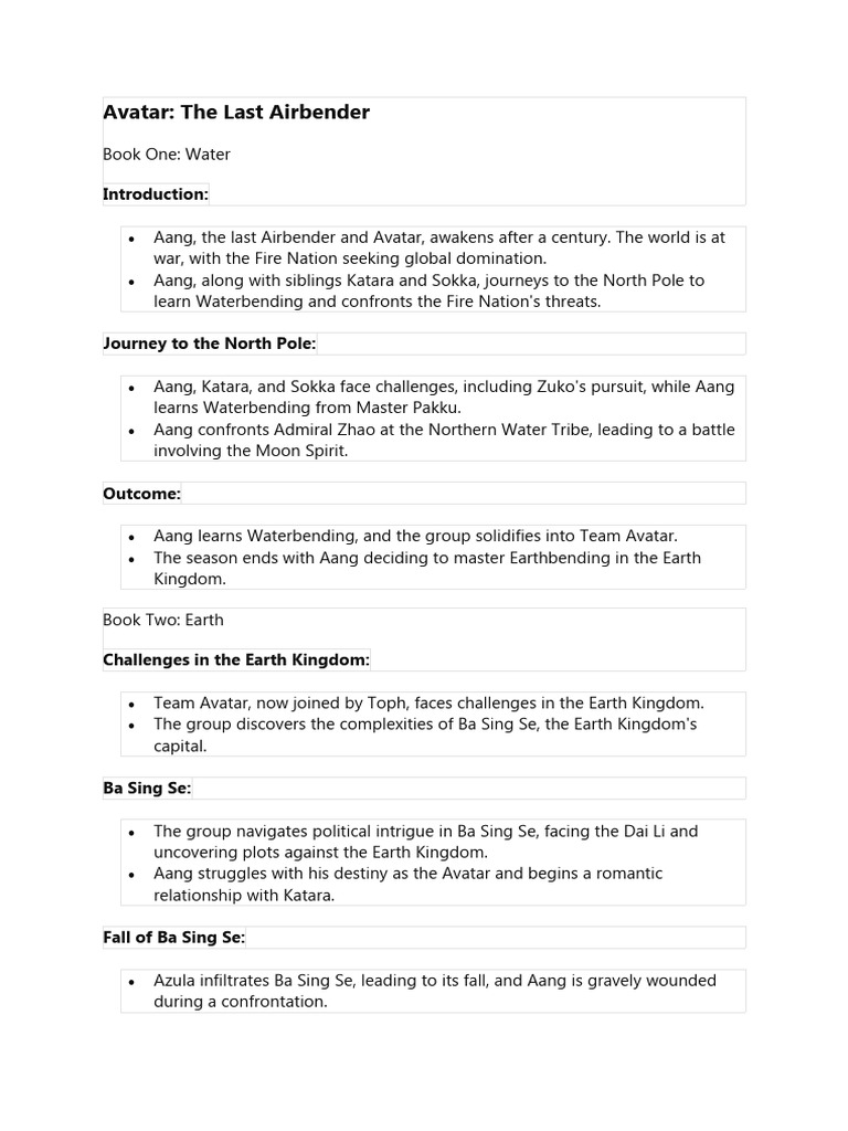 ATLA and TLOK Notes For Class | PDF