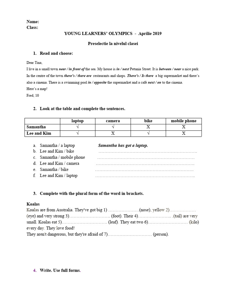 Test Cls Iii Olimpiada Pdf
