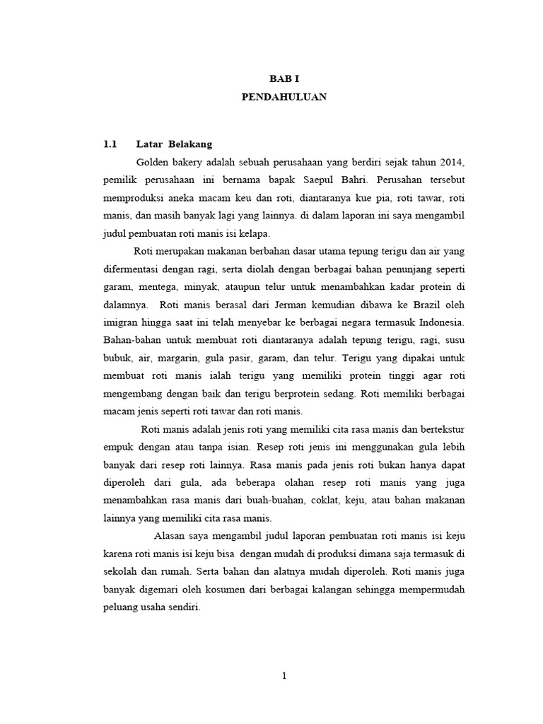 Lap. PKL Bakery | PDF