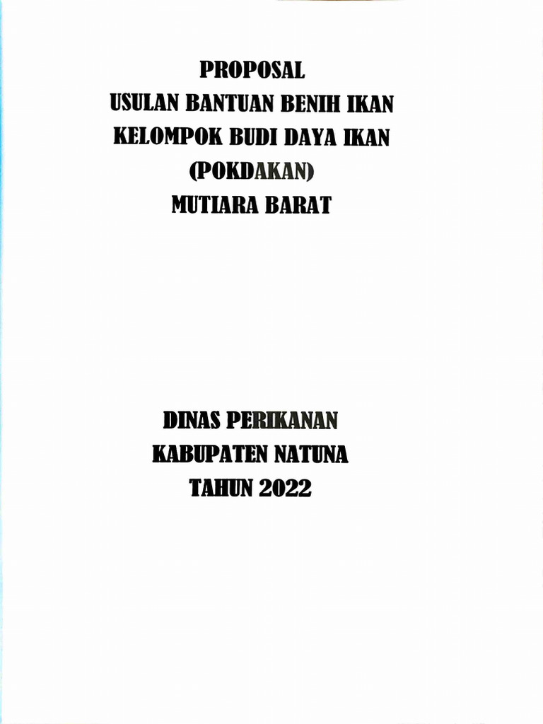 Proposal Mutiara Barat | PDF