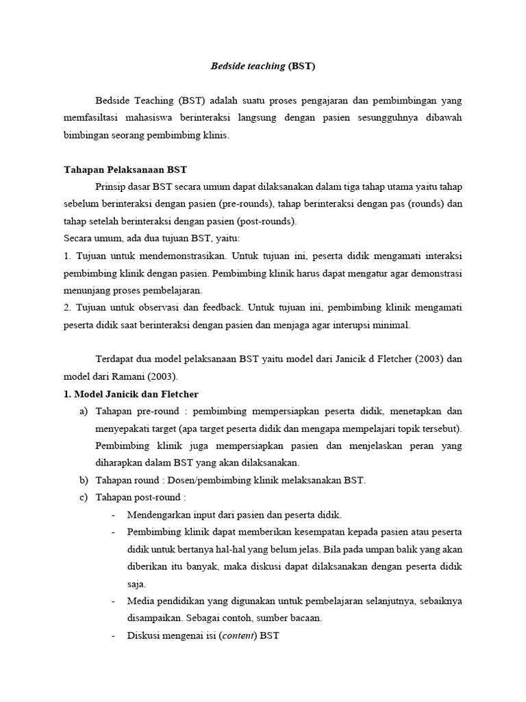 Bedside Teaching | PDF