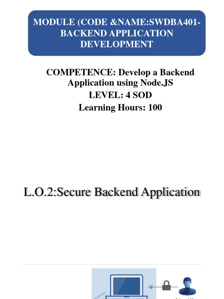 Module (Code &Name:Swdba401-Backend Application Development | PDF | Cryptography | Key ...