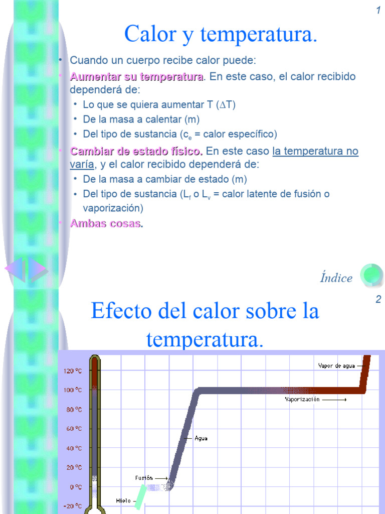 Calor, temperatura y cambios de estado | PDF | Calor | Temperatura